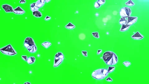 diamond particle loop green screen backg... | Stock Video | Pond5