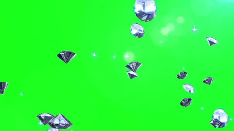 diamond particle loop green screen backg... | Stock Video | Pond5
