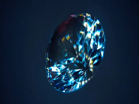 The diamond is shimmer all the colors of... | Stock Video | Pond5