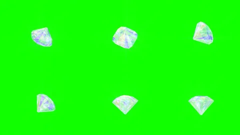 diamonds 3D green screen 4K animation sp... | Stock Video | Pond5