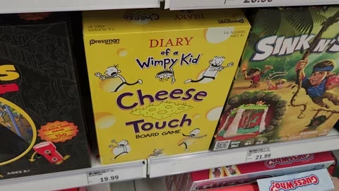 Diary of a Wimpy Kid Cheese Touch Board ... | Stock Video | Pond5