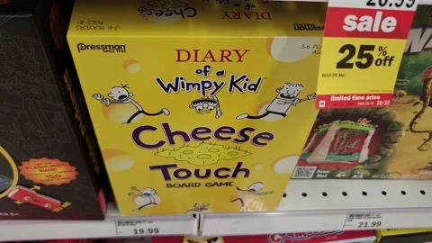 Diary of a Wimpy Kid Cheese Touch Board ... | Stock Video | Pond5