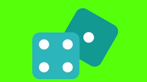 Dice isolated on a green screen backgrou... | Stock Video | Pond5