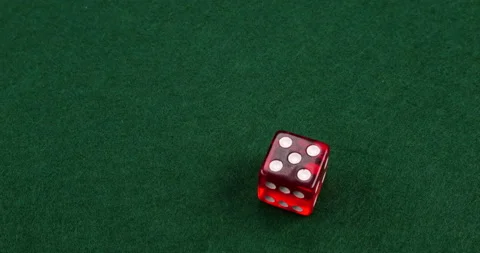 Dice Roll D6 6 Sided Transparent Red Die... | Stock Video | Pond5
