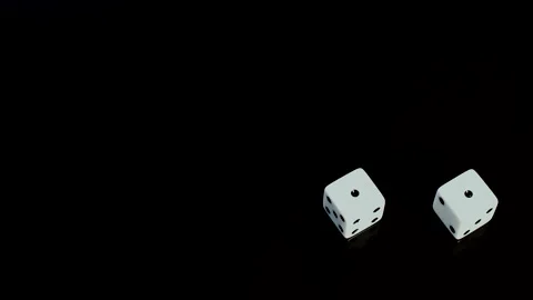 Dice Roll One And One making Snake Eyes | Stock Video | Pond5