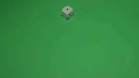 Dice Rolling number 1 on Green screen Ch... | Stock Video | Pond5