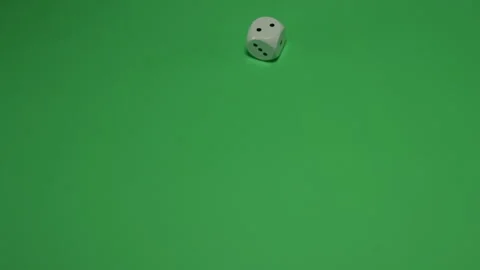 Dice Rolling number 2 on Green screen Ch... | Stock Video | Pond5