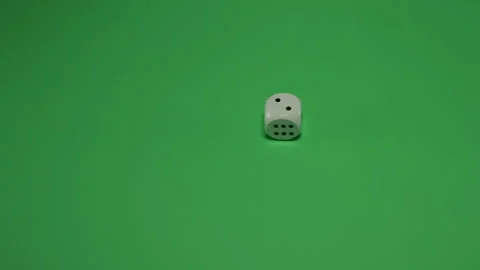 Dice Rolling number 2 on Green screen Ch... | Stock Video | Pond5