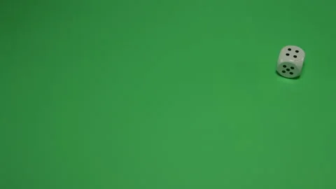 Dice Rolling number 4 on Green screen Ch... | Stock Video | Pond5