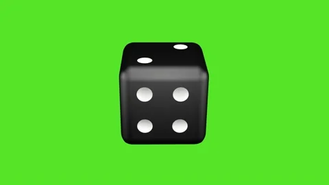 The dice is spinning on the green screen... | Stock Video | Pond5