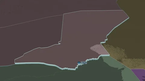 Diffa extruded. Niger. Stereographic adm... | Stock Video | Pond5