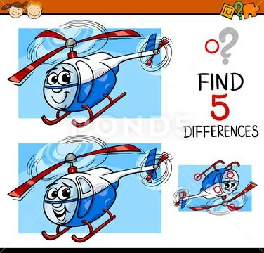 Differences task cartoon illustration Cartoon Illustration of Finding ...