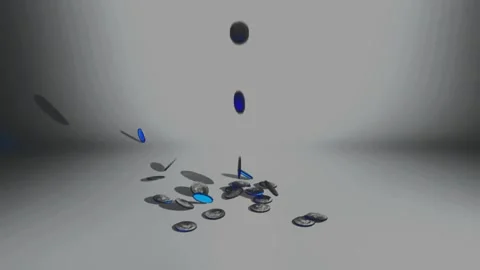 Different Coins Falling Animation | Stock Video | Pond5