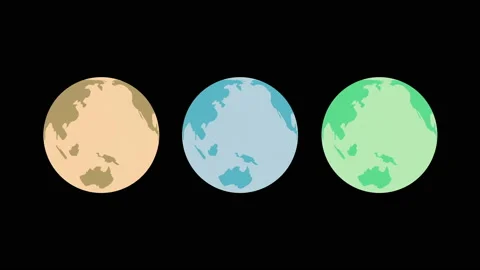 Different Colors earth planet animation ... | Stock Video | Pond5