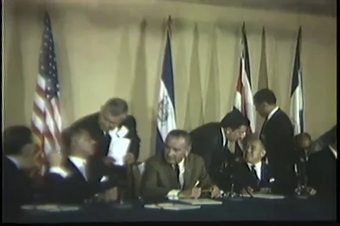 Different individual presidents signs th... | Stock Video | Pond5