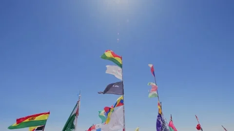Different Nations Country Flags swaying ... | Stock Video | Pond5