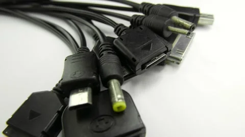 Different old types of connector with wi... | Stock Video | Pond5