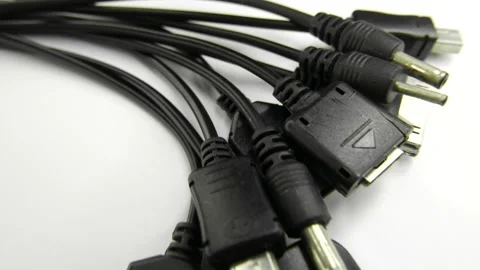 Different old types of connector with wi... | Stock Video | Pond5