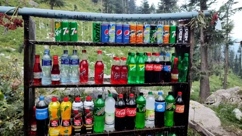 Different types of most popular soft dri... | Stock Video | Pond5