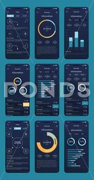 Different UI, UX, GUI screens and flat web icons for mobile apps ...