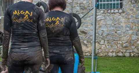 Differents teams are standing in line fo... | Stock Video | Pond5