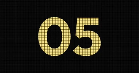 Digit Countdown Animation 4K in digital ... | Stock Video | Pond5