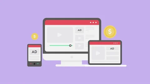 Digital advertising, display ads on comp... | Stock Video | Pond5