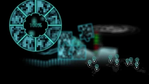 Digital animated background with zoom-in... | Stock Video | Pond5
