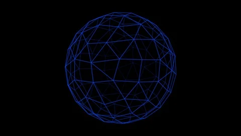 Digital animated lattice model of globe | Stock Video | Pond5