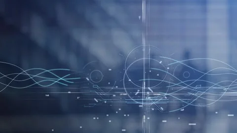Digital animated tech background with gr... | Stock Video | Pond5