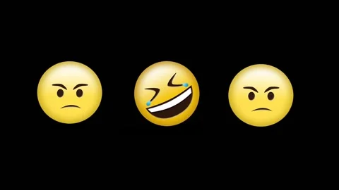 Digital animation of angry and laughing ... | Stock Video | Pond5