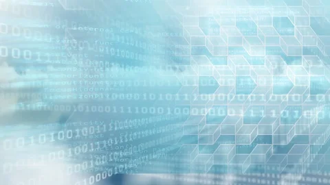 Digital animation of binary technology c... | Stock Video | Pond5