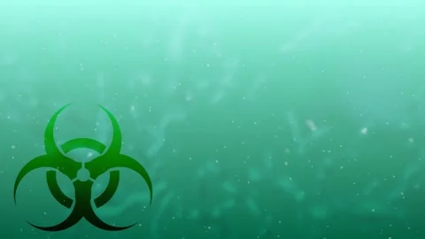 Digital animation of biohazard symbol ag... | Stock Video | Pond5