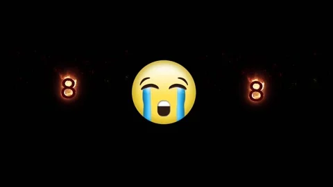 Digital animation of crying face emoji a... | Stock Video | Pond5