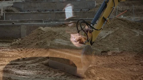 Digital animation of excavator digging s... | Stock Video | Pond5