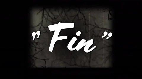 Digital animation of fin text against vh... | Stock Video | Pond5