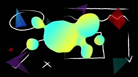 Digital animation of gradient wavy shape... | Stock Video | Pond5