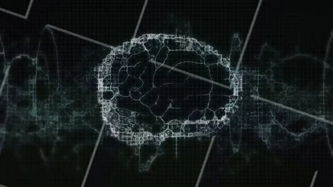 Digital animation of human brain spinnin... | Stock Video | Pond5