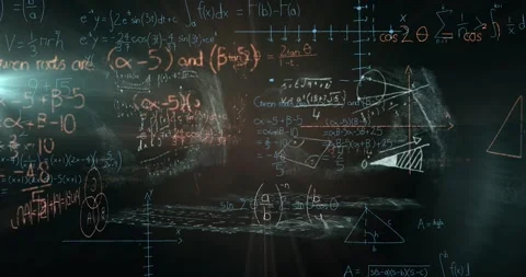 Digital animation of mathematical equati... | Stock Video | Pond5