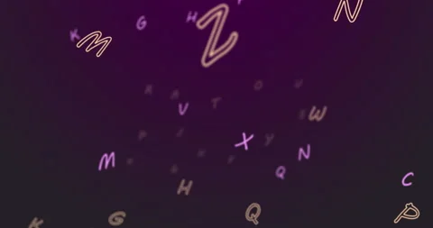 Digital animation of multiple alphabets ... | Stock Video | Pond5