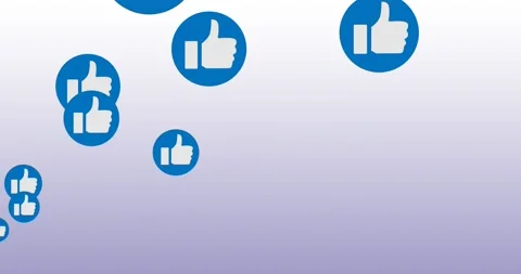 Digital animation of multiple like icons... | Stock Video | Pond5