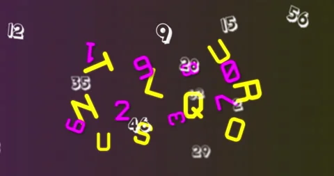 Digital animation of multiple numbers an... | Stock Video | Pond5