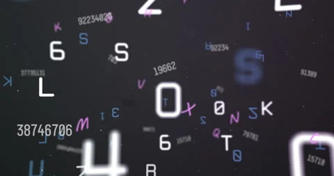 Digital animation of multiple numbers an... | Stock Video | Pond5