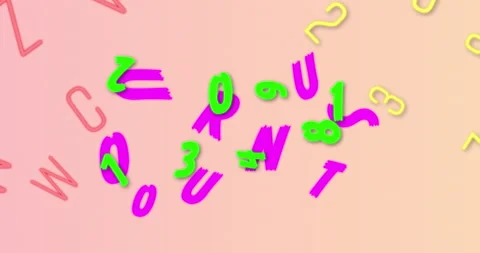 Digital animation of multiple numbers an... | Stock Video | Pond5