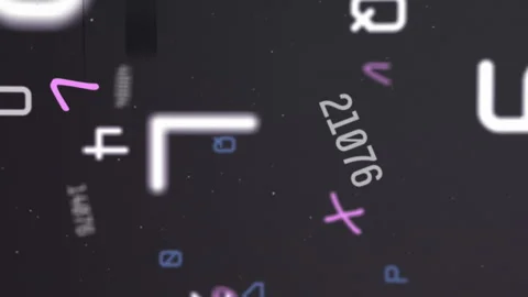 Digital animation of multiple numbers an... | Stock Video | Pond5