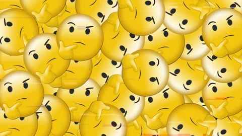 Digital animation of multiple thinking f... | Stock Video | Pond5