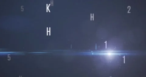 Digital animation of random letters in t... | Stock Video | Pond5