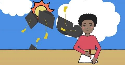 Girl Graduation Animation Stock Footage ~ Royalty Free Stock Videos | Pond5