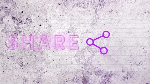 Digital animation of share text and symb... | Stock Video | Pond5
