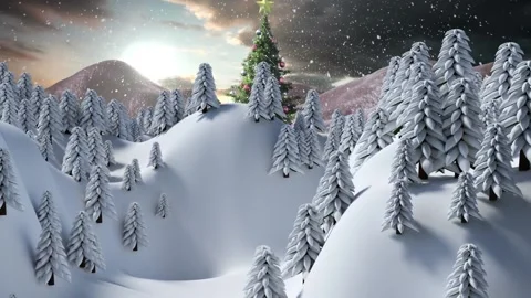 This is a digital animation of snow fall... | Stock Video | Pond5